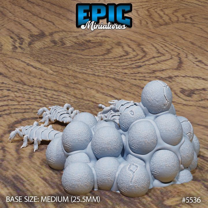 3D Printable Ankheg Mother & Young & Eggs Set / Insectoid Creature / Ambush Predator Monster ...